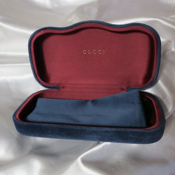 Gucci | Accessories | Gucci Blue Velvet Sunglass Empty Case | Poshmark